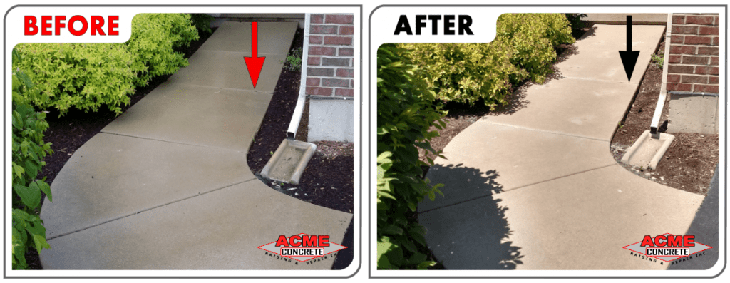 Sagging Walkway Repair: Woodstock, IL | Poly Raising Case Study